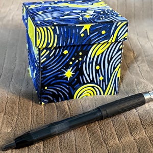 3D Printed Starry Night Gift Box 3x3 Premium Art-inspired Keepsake Box ...