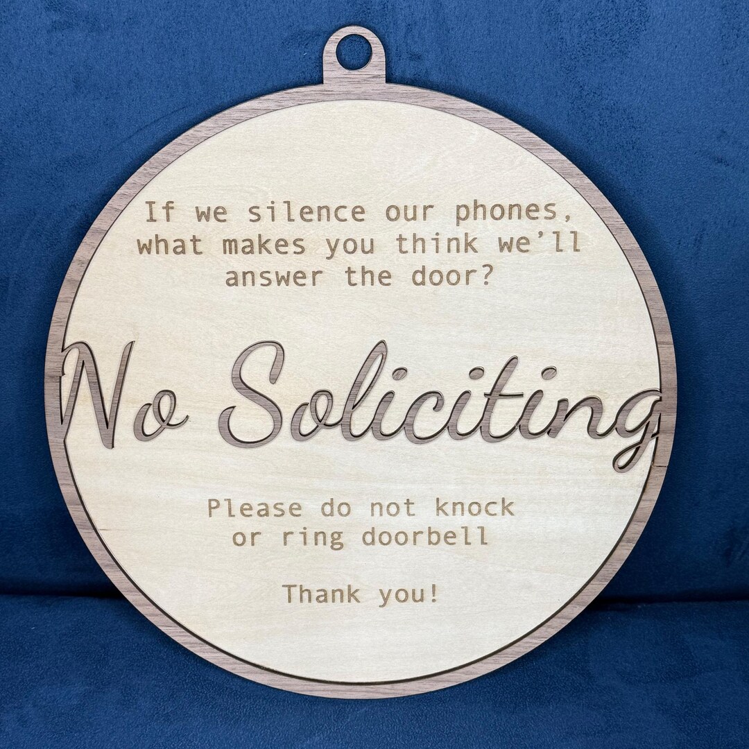 Witty No Soliciting Sign - Don't Ring Doorbell, Front Door Sign, Do Not ...