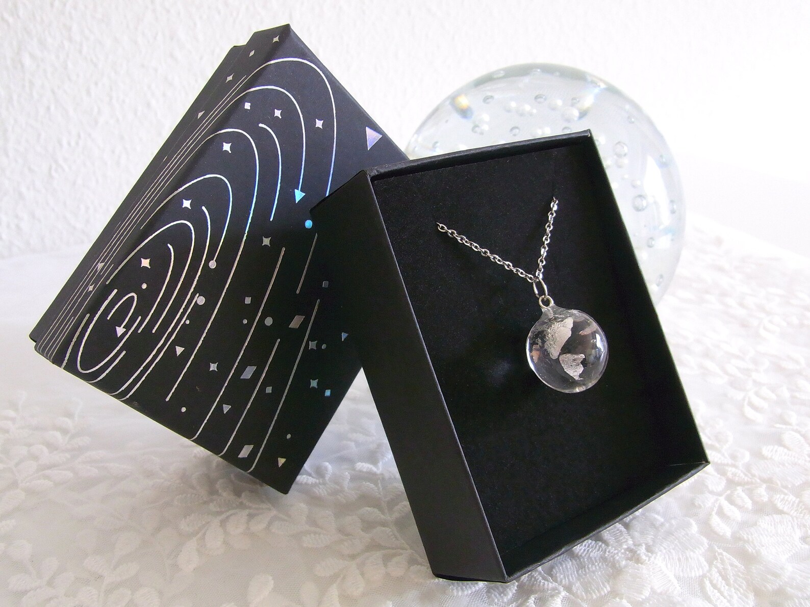 Gold Starry Sky Constellations Map Astrology Resin Spinner Pendant ...