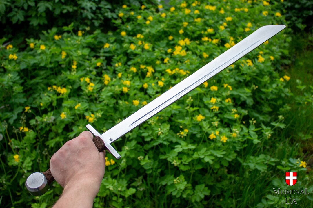 Buhurt Steel Sword, HMB Metal Contact Sword, Battle Ready Saber ...