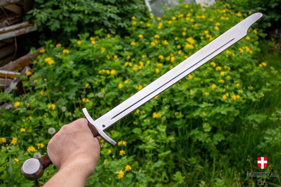Buhurt Steel Sword, HMB Metal Contact Sword, Battle Ready Saber ...