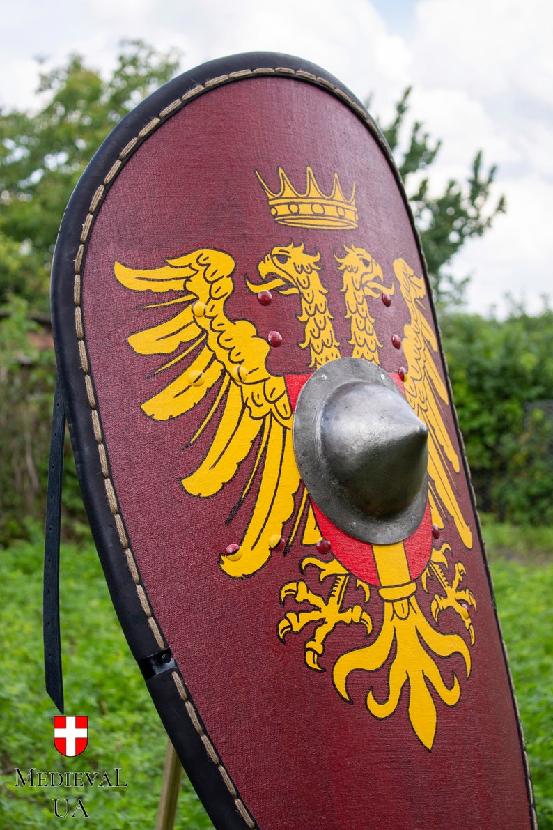 Big Kite Shield With Eagle Pattern Medieval Drop Shield - Etsy