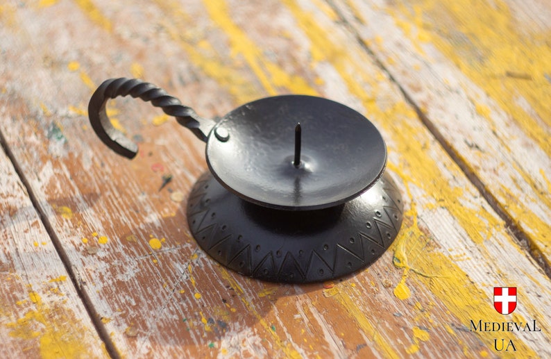 Black Forged Metal Medieval Candle Holder Medieval Castle - Etsy