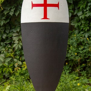 Medieval Kite Shield With Templar Cross, Vikings Wooden Shield for ...