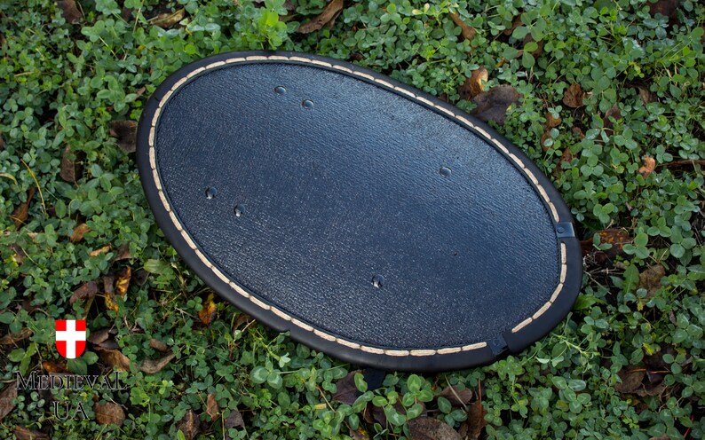 Black Oval Medieval Heater Shield for HMB Reenactment Battles | Etsy