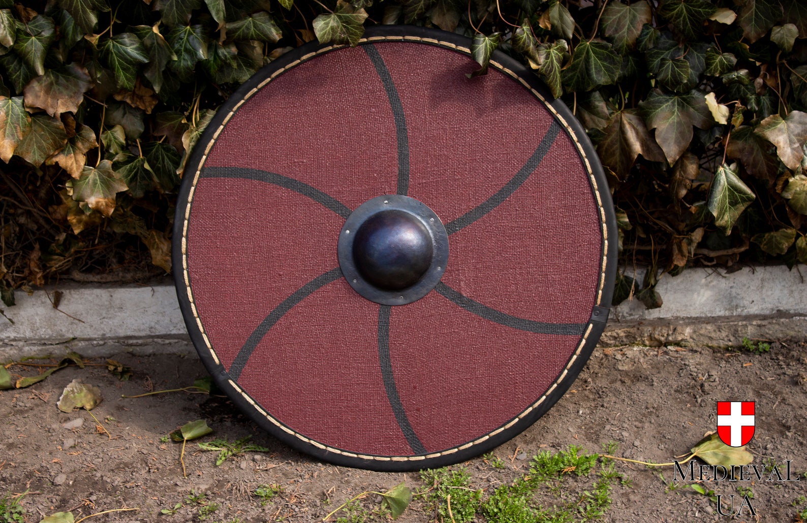 Round Vikings Shield or Medieval shield with shield boss | Etsy