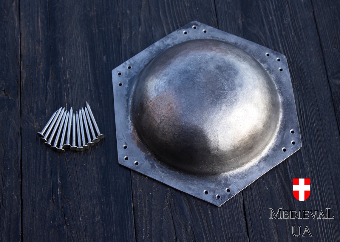 Medieval Steel Shield Boss for Reconstruction, Viking Umbo Center Dome ...