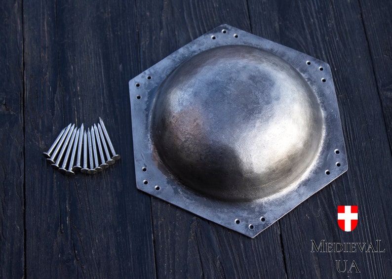 Medieval Steel Shield Boss for Reconstruction, Viking Umbo Center Dome ...