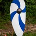 Viking Kite Shield With Blue-white Pattern Medieval Shield - Etsy