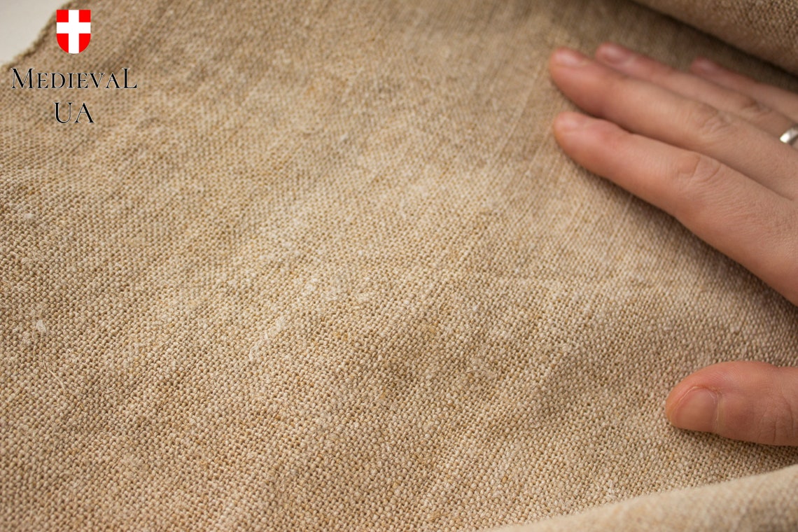 Linen fabric homespun linen fabric Historical fabrics for | Etsy