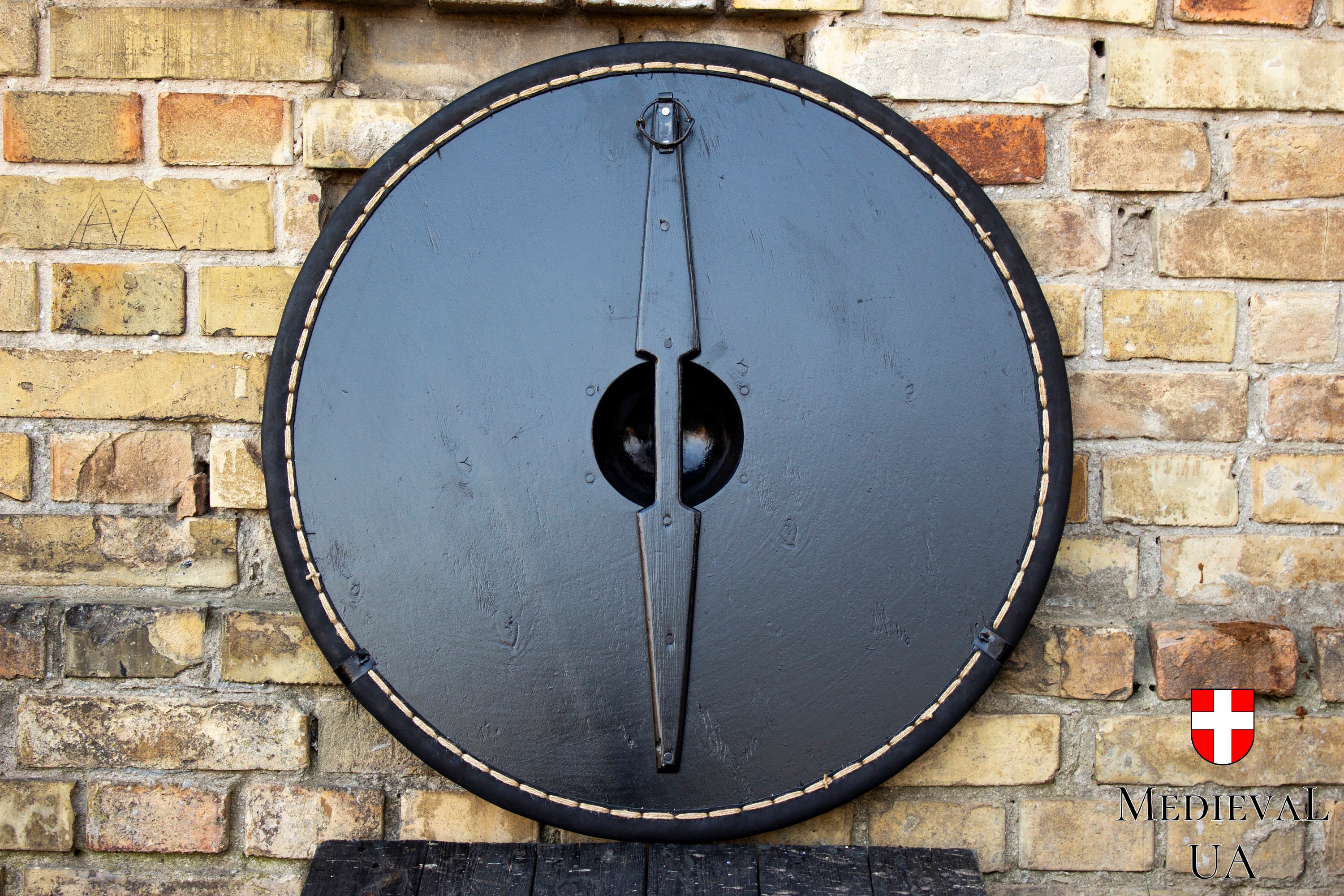 Viking Round Battle Shield With Metal Shield Boss Medieval | Etsy