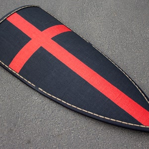 Big Medieval Heater Shield for Buhurt, Templar Shield, Vikings Shield ...