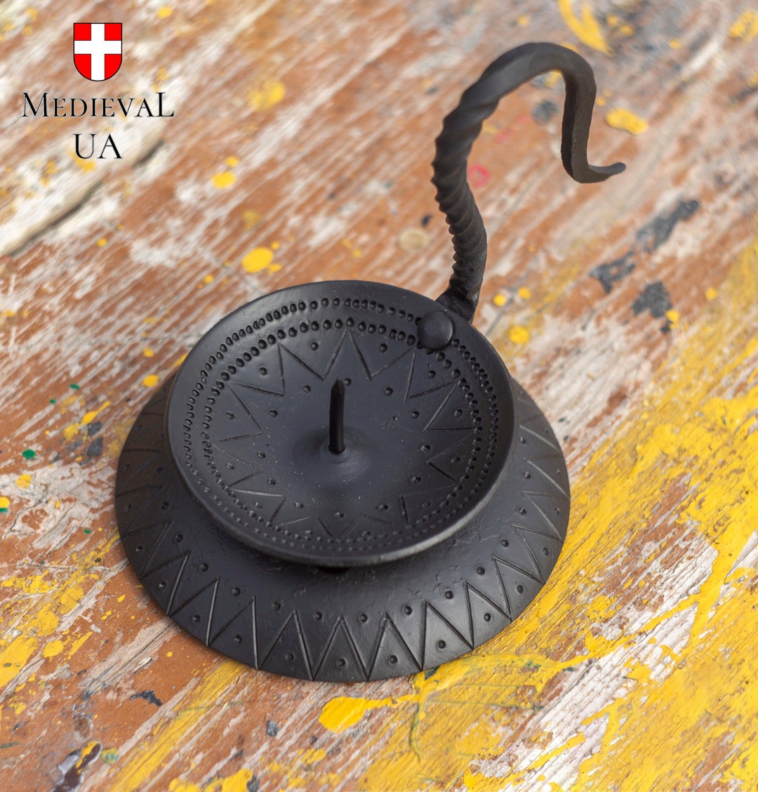 Forged Metal Medieval Gothic Candle Holder, Medieval Castle Home Decor ...
