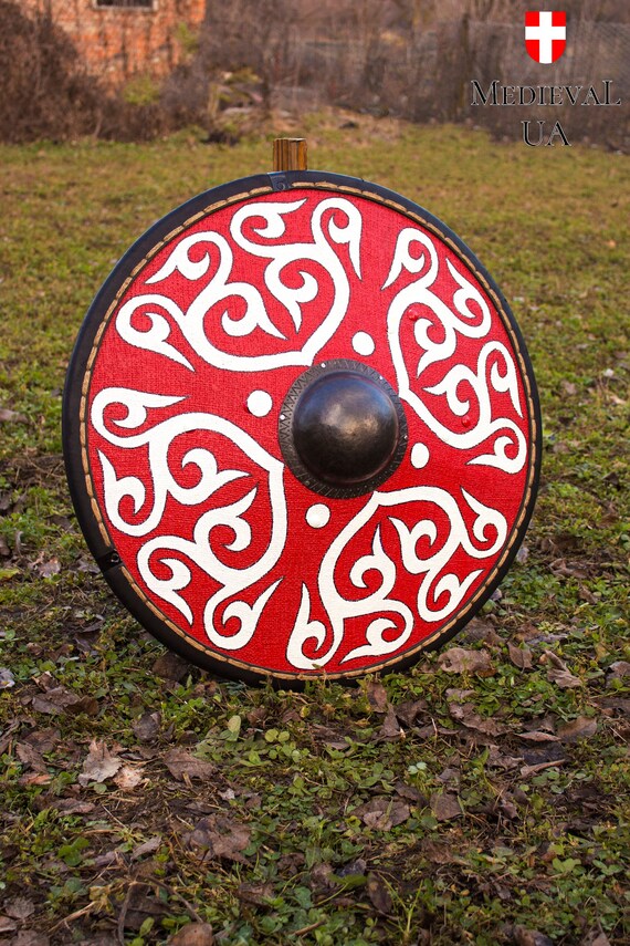 Medieval Round Shield Eastern Battle Shield With Metal Shield - Etsy