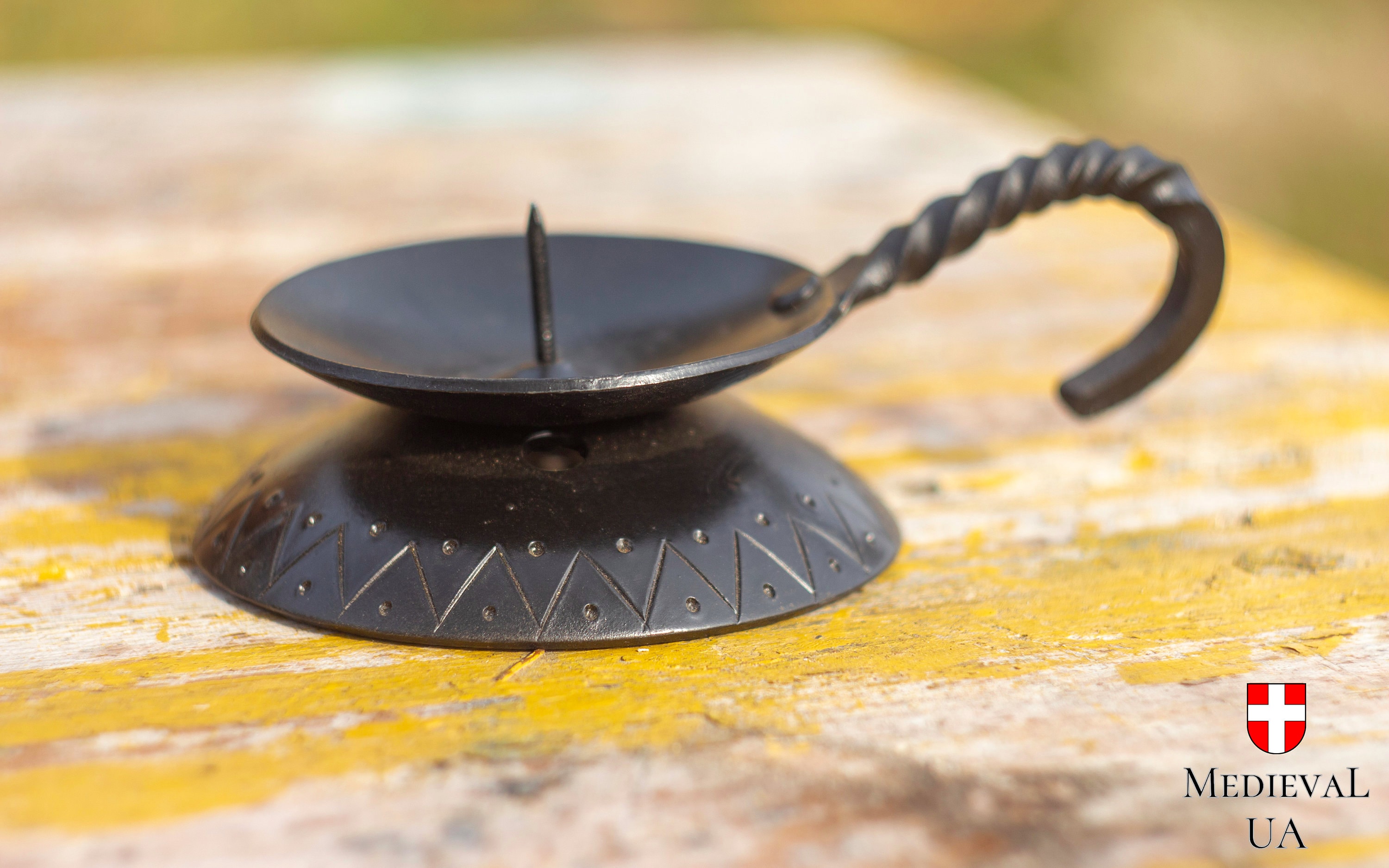 Black Forged Metal Medieval Candle Holder, Medieval Castle Home Decor ...
