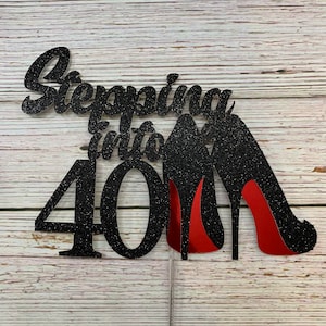 Glamour Shoe Cake Topper: 40th Birthday Party Decorations - Etsy