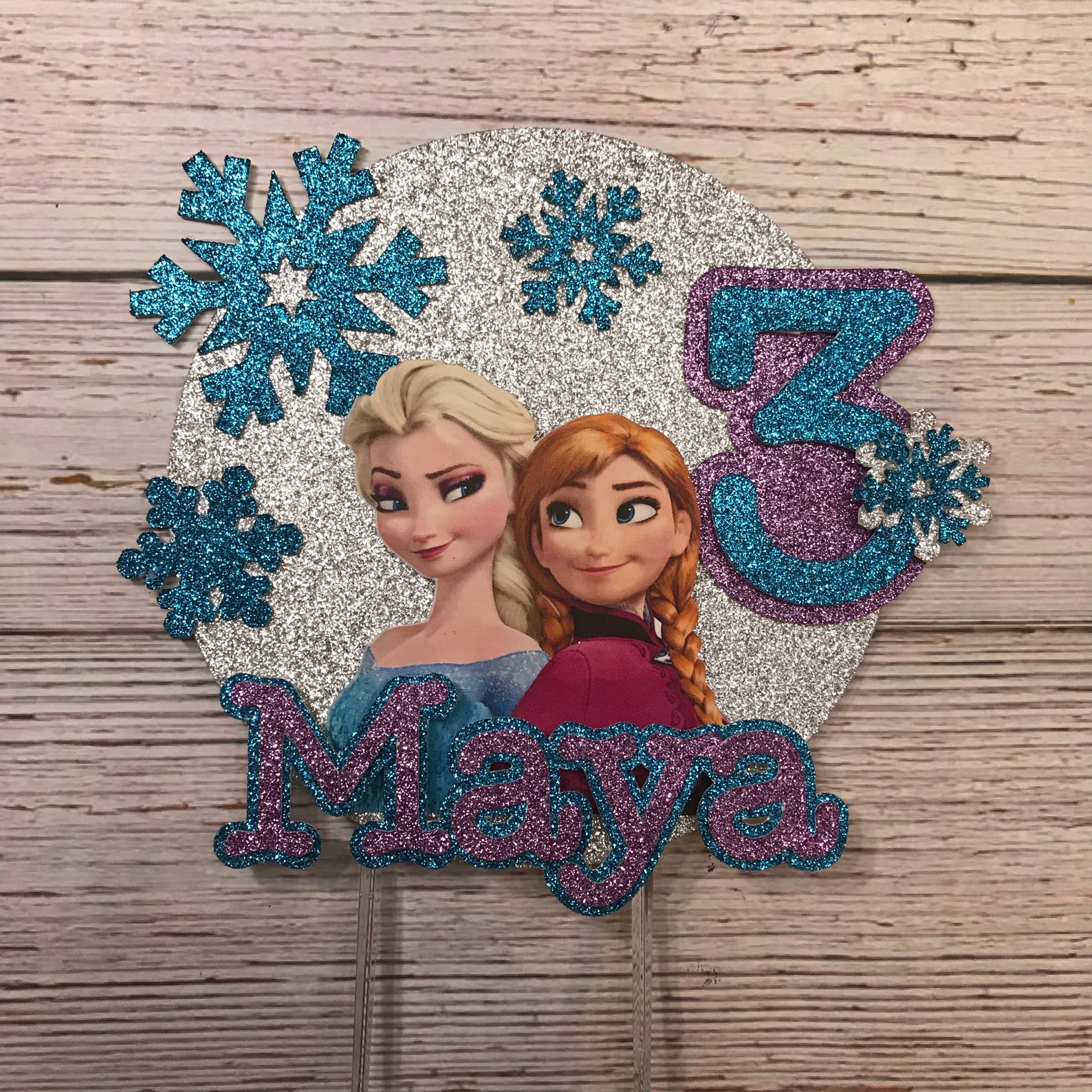 Frozen Theme Cake Topper Elsa Cake Topper Frozen Inspired - Etsy