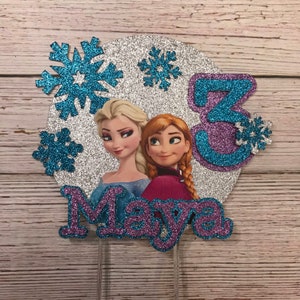 Frozen Theme Cake Topper, Elsa Cake Topper, Frozen Inspired Cake Topper ...