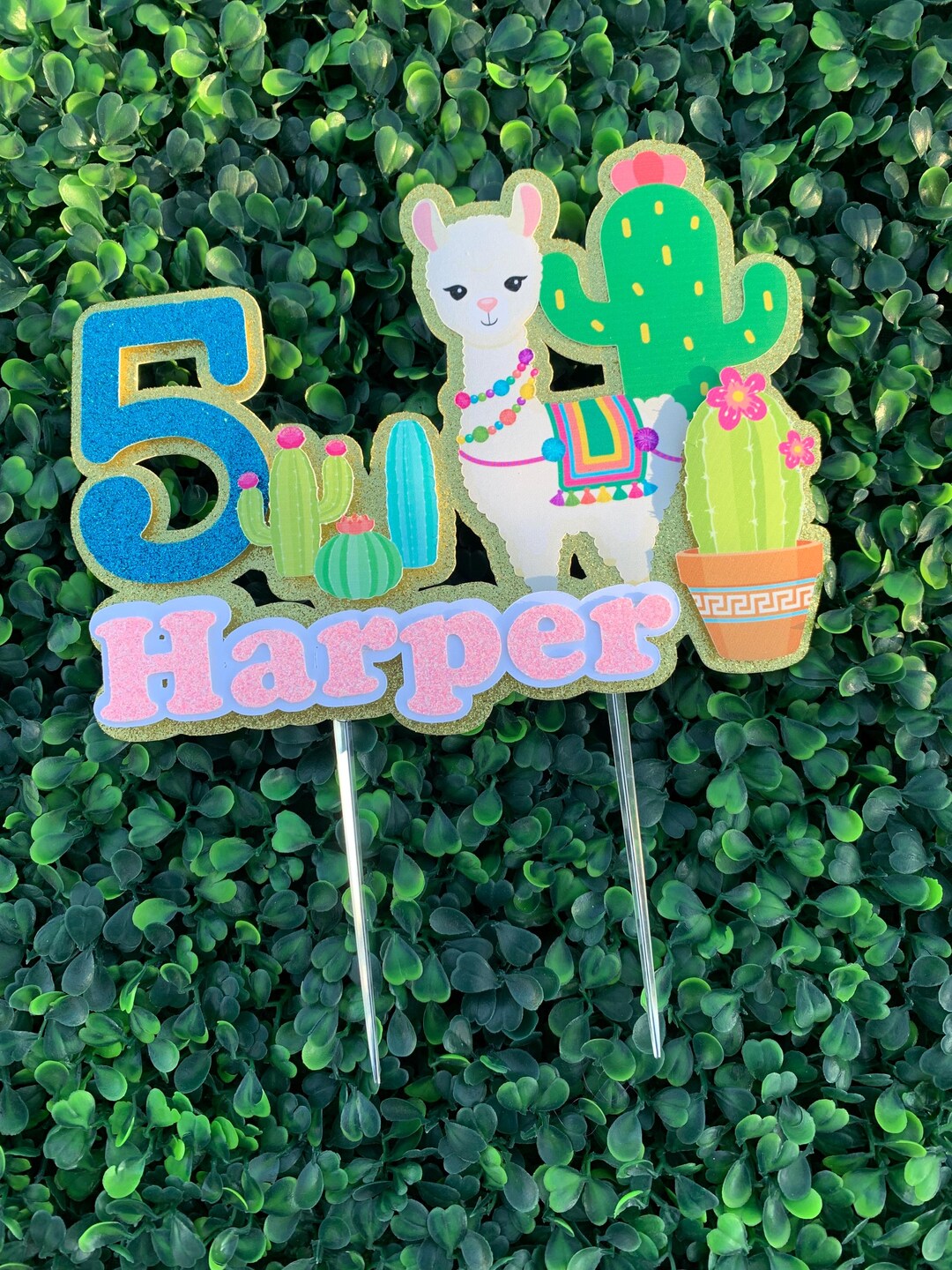 Llama Cake Topper. Llama Birthday Cake Topper. Llama Party Decoration ...