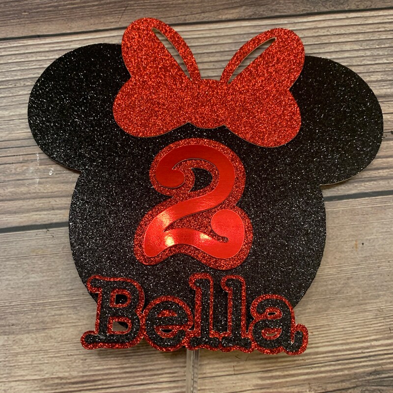 Minnie Mouse Cake Topper - Etsy