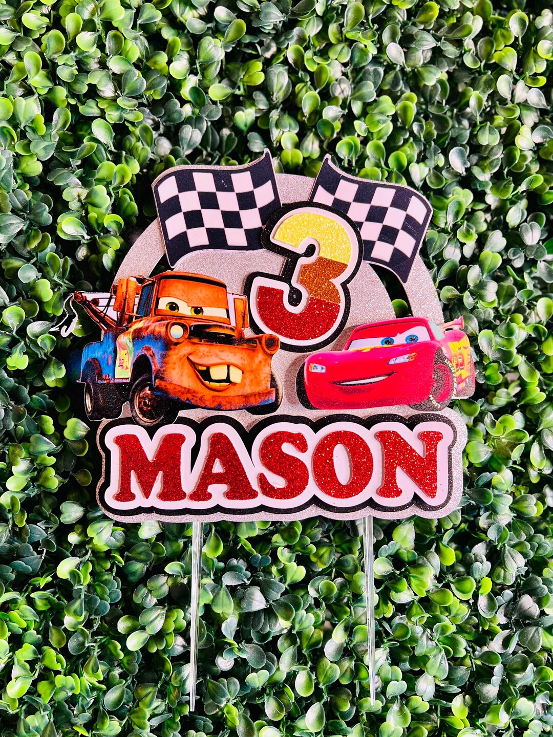 Lightning Mcqueen Birthday Cake Topper: Custom Cars Party Decor - Etsy