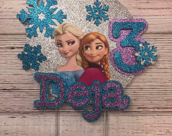 Frozen Theme Cake Topper Elsa Cake Topper Frozen Inspired - Etsy