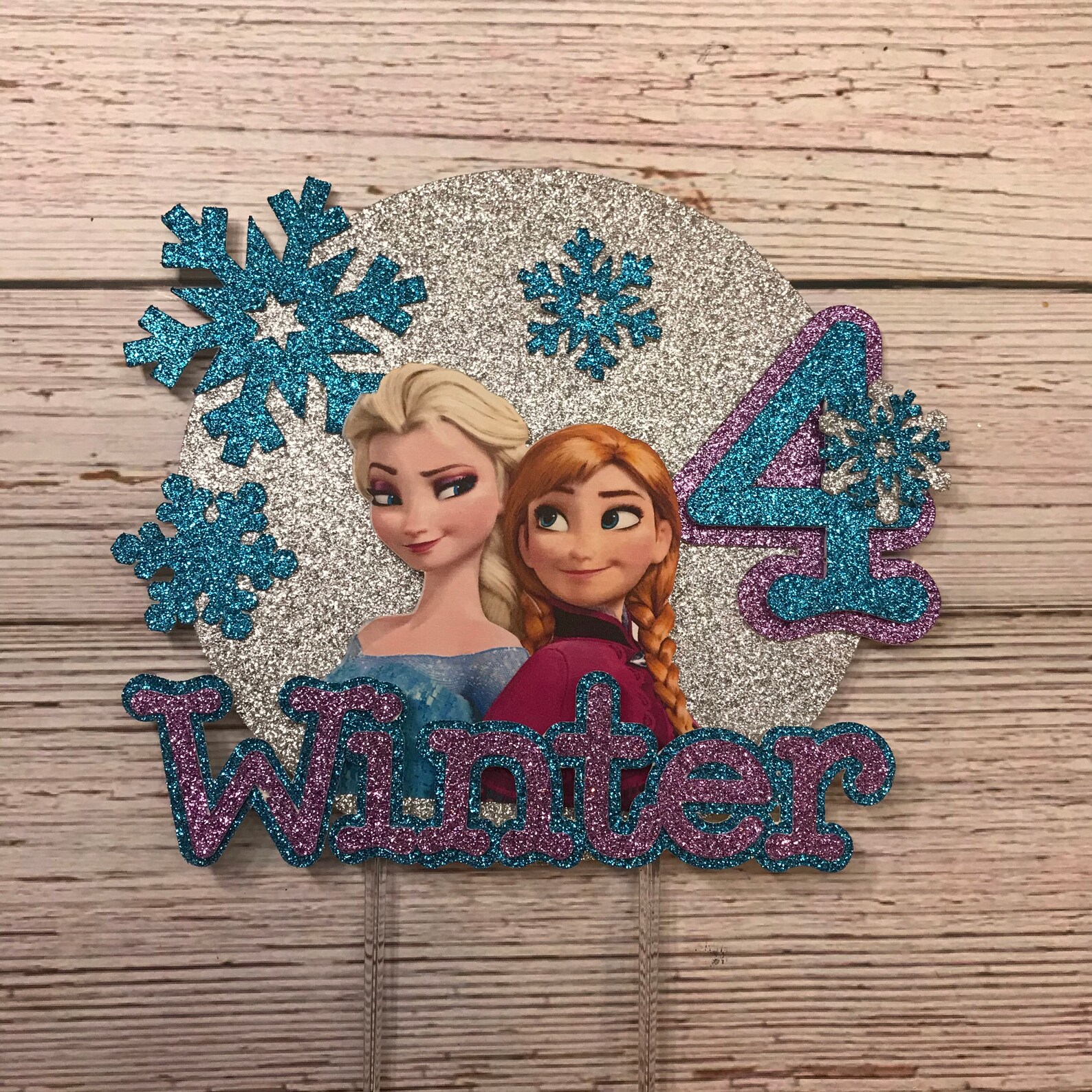 Frozen Theme Cake Topper Elsa Cake Topper Frozen Inspired - Etsy