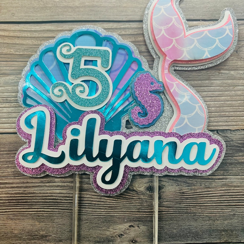 Mermaid Cake Topper - Etsy