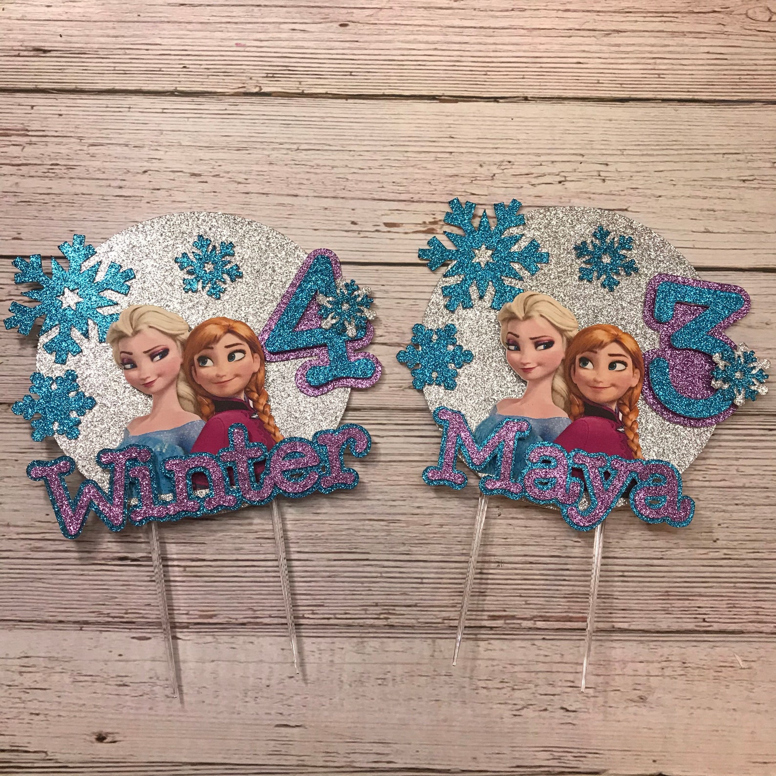 Frozen Theme Cake Topper Elsa Cake Topper Frozen Inspired - Etsy