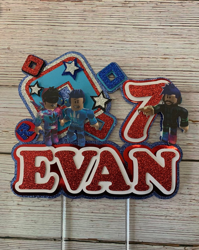 Roblox Cake Topper. Roblox Party Decor. Roblox Birthday Party. - Etsy
