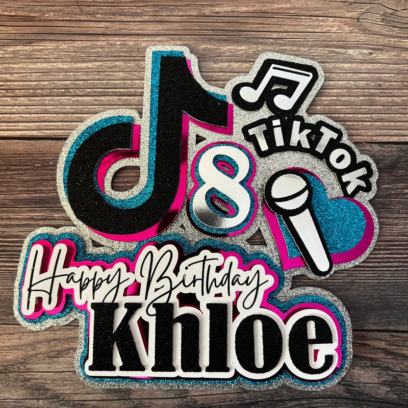 Tiktok Cake Topper - Etsy