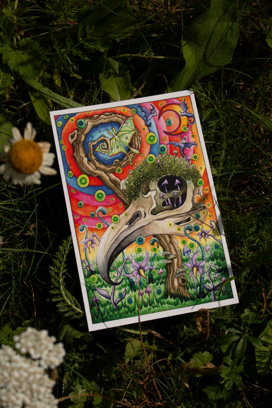 Staff of Morrígu Art Print | Crow Skull | Folklore | Goblincore ...