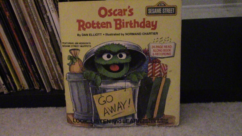 Sesame Street Story: Oscar's Rotten Birthday; 7 Inch Record - Etsy
