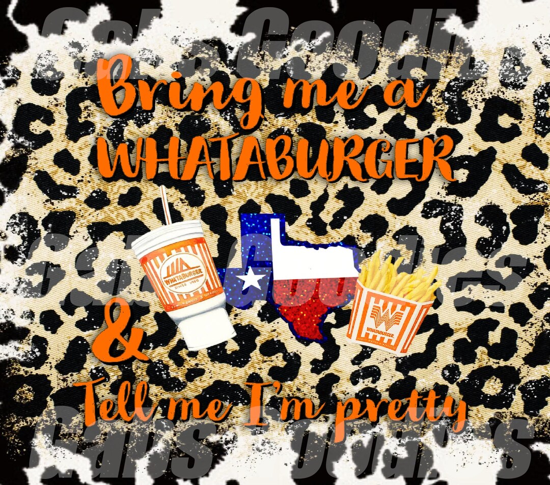 Whataburger SVG PNG Tumbler Template Sublimation Design - Etsy UK
