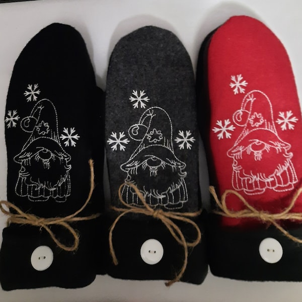 Embroidered Mittens - Etsy