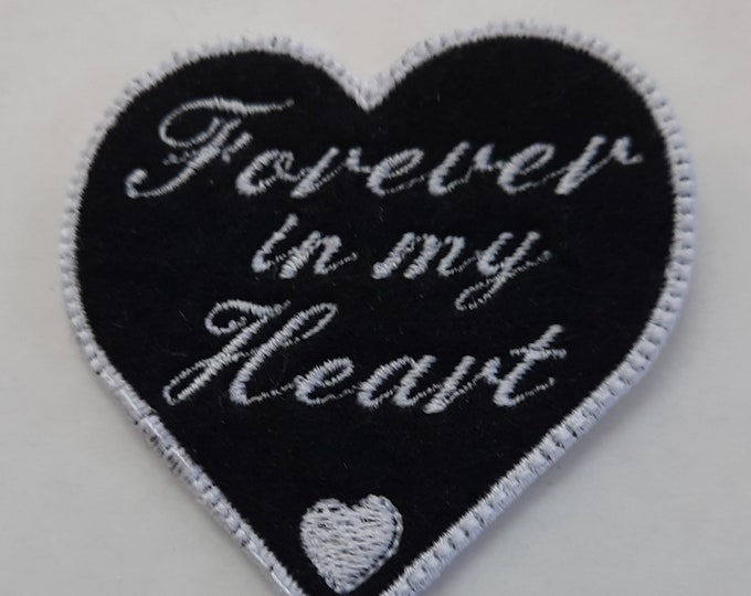 MEMORY BEAR 4x4 PATCH, Memory Shirt Pillow, Sew-iron On, Heart Shaped Patch, Memory Patch, in ...