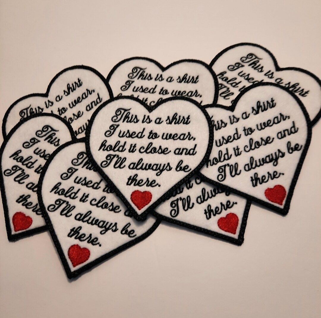 Embroidered Memory Patch: Heartfelt Keepsake, Shirt Pillow Bear Patch ...