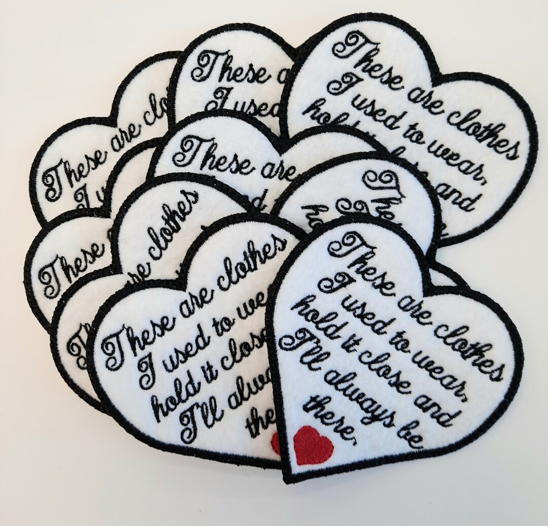Embroidered Heart Memory Patch: Clothes Keepsake, Sew-on Felt Patch - Etsy
