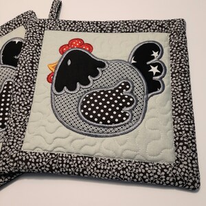 Insulated Quilted Potholders Set of 2 Chicken Potholders - Etsy
