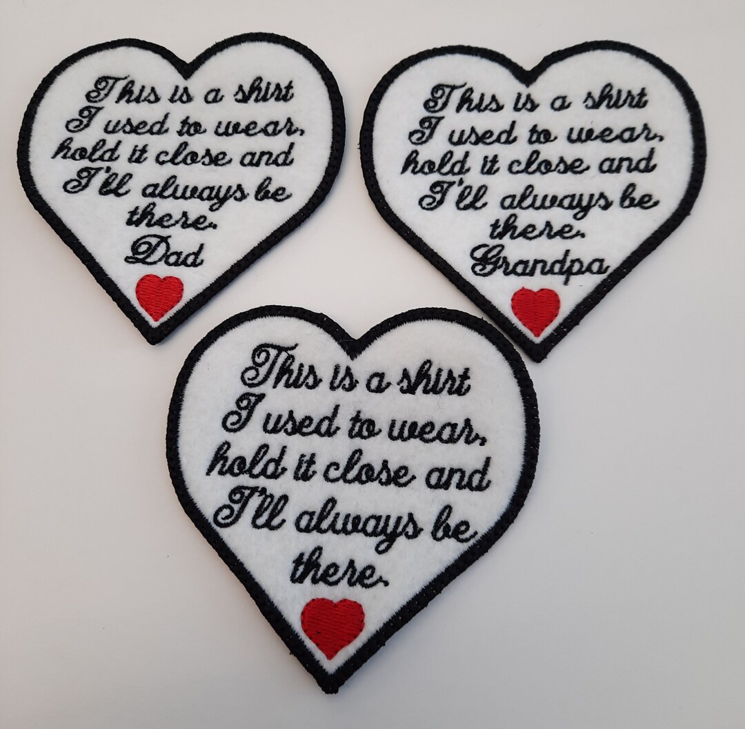 Dad Memory Patch, This is a Shirt Patch, Memory Patch for Bears, Memory ...