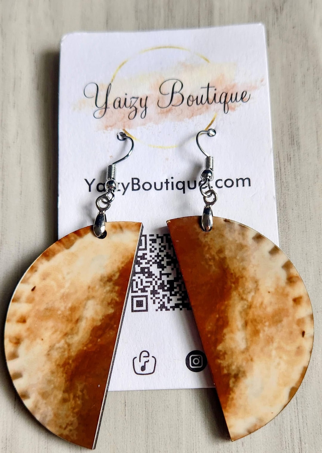 Handmade Empanada Shape Earrings - Unique by Yaizy Boutique - Etsy