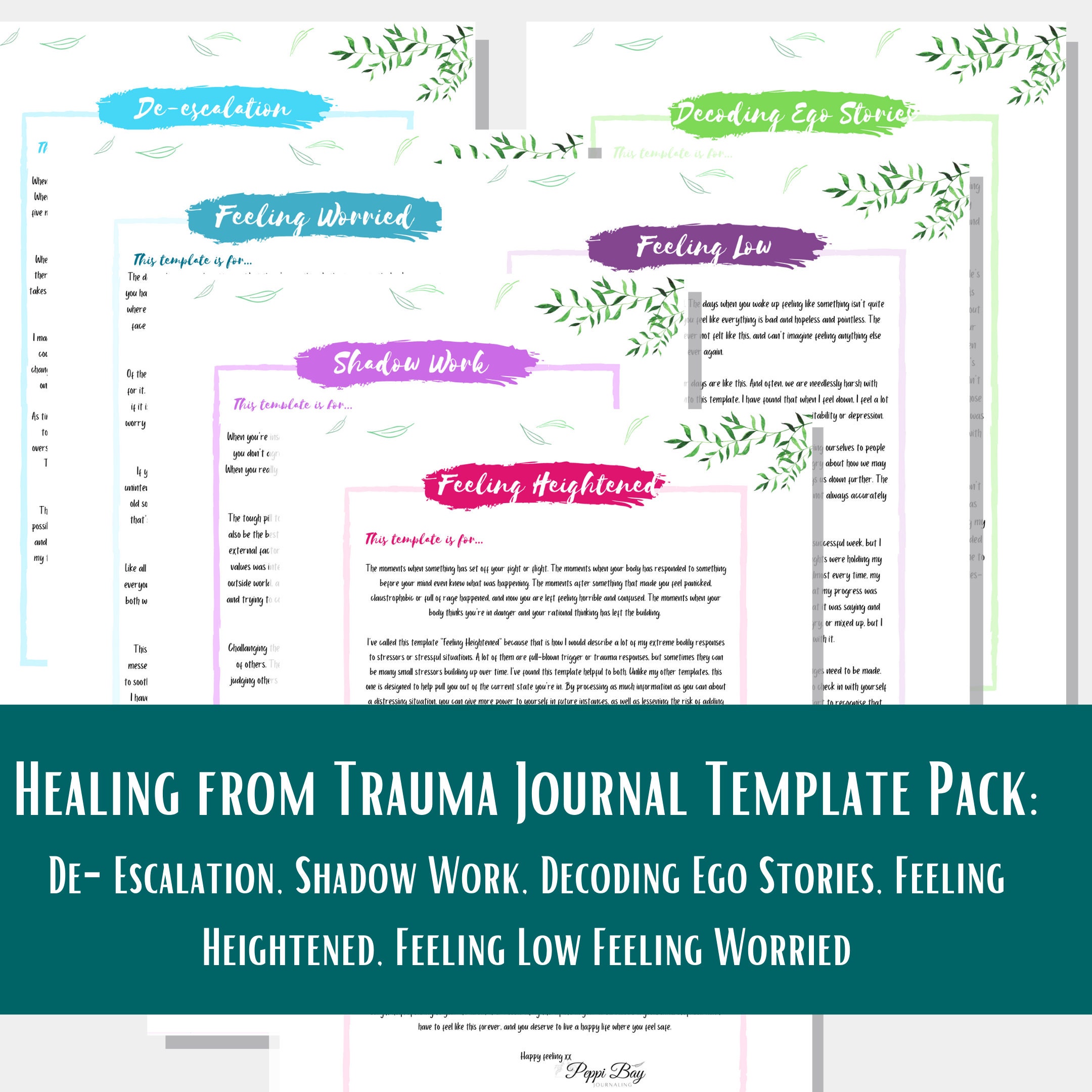 Healing From Trauma Journal Worksheet Journal Prompts Emotion - Etsy ...