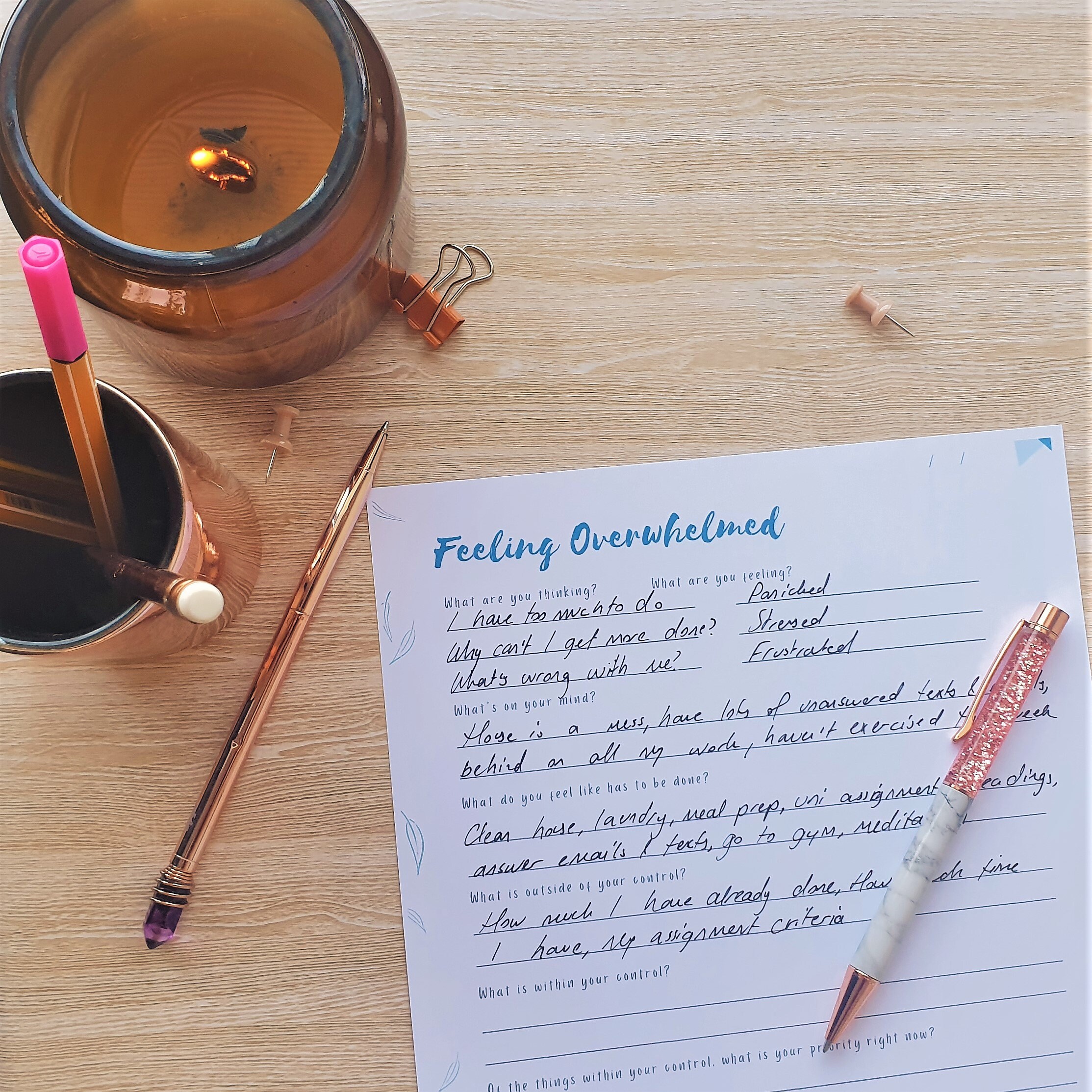 Feeling Overwhelmed Journal Worksheet Journal Prompts Emotion - Etsy ...
