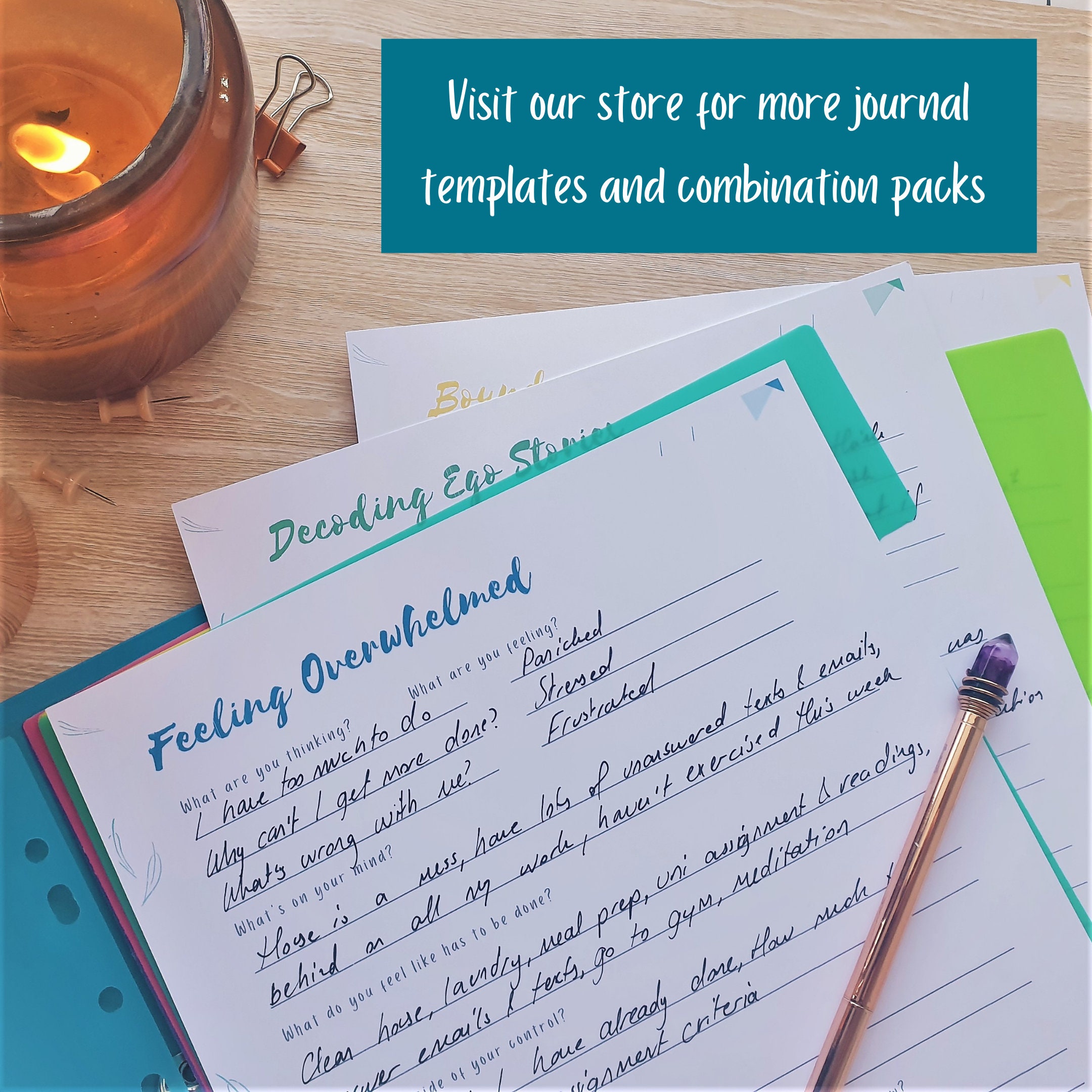 Feeling Overwhelmed Journal Worksheet Journal Prompts, Emotion ...