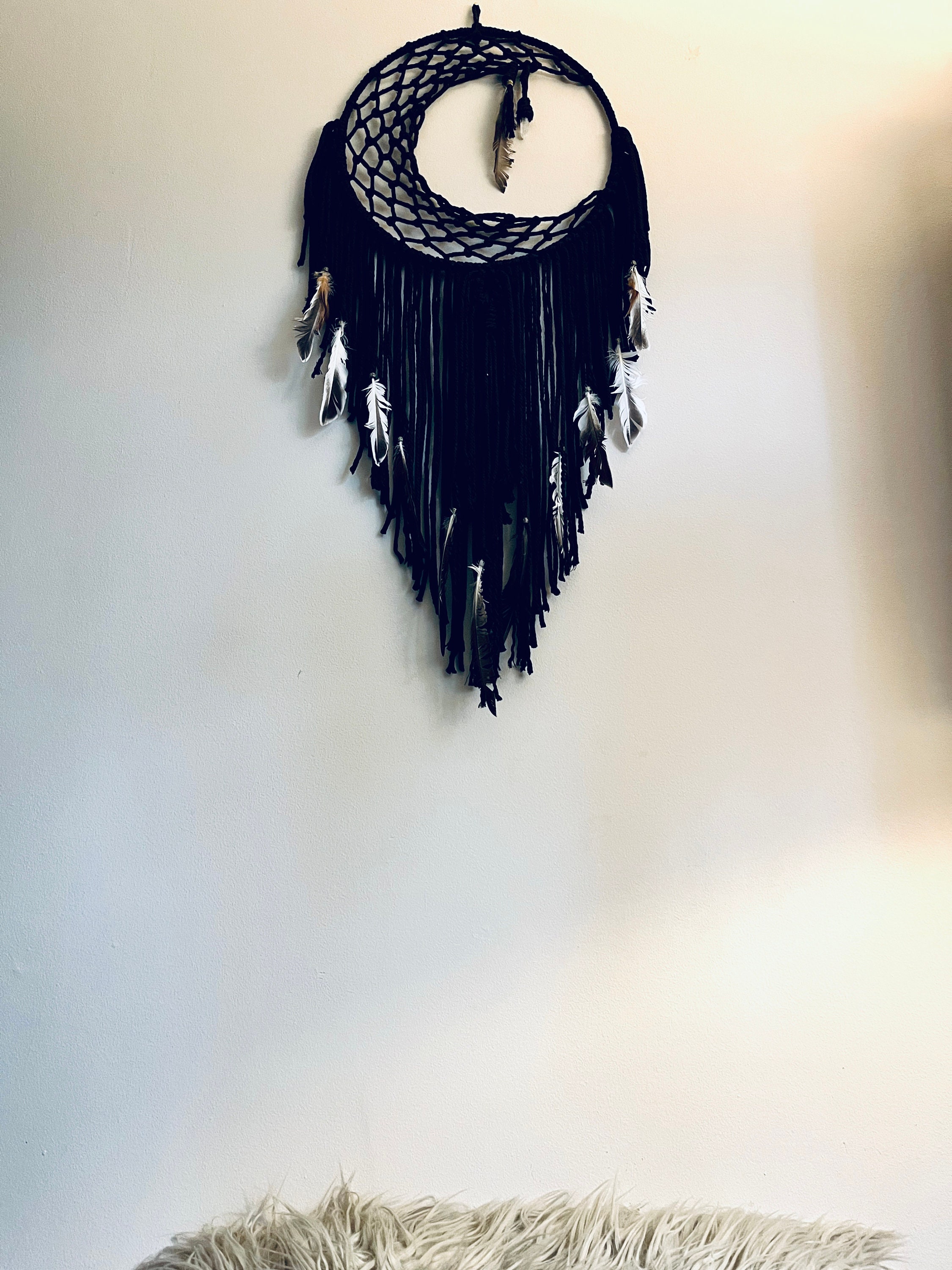 Crescent Moon Macrame - Etsy