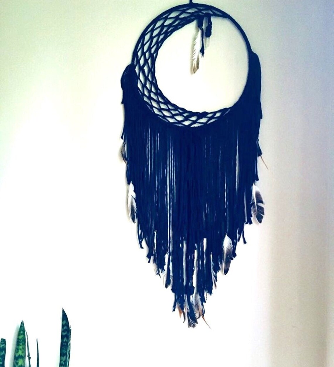 Crescent Moon Macrame | Etsy