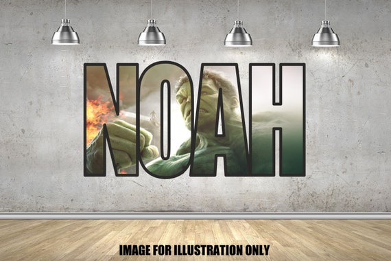 Hulk Border Named Personalised Childrens Wall Stickers Kids | Etsy