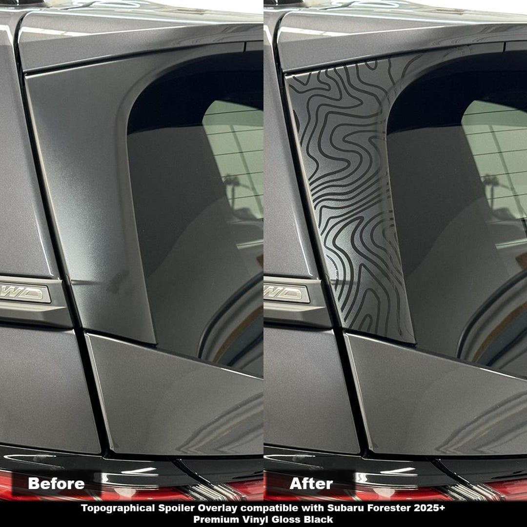 Crux Motorsports Spoiler Topographical Overlay for Subaru Forester 2025 ...