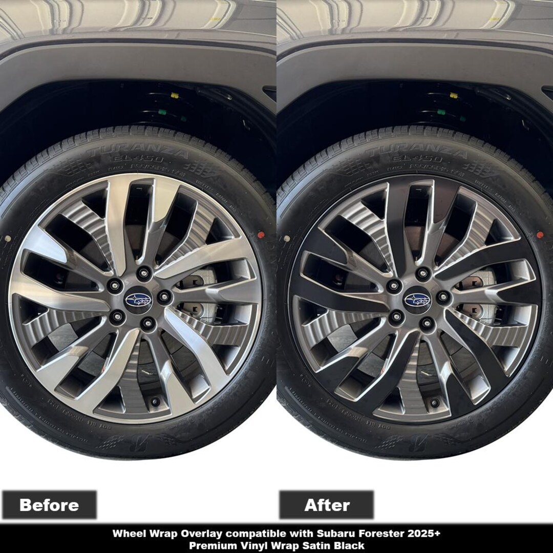 Crux Motorsports Wheel Wrap Overlay Satin Black for Subaru Forester ...