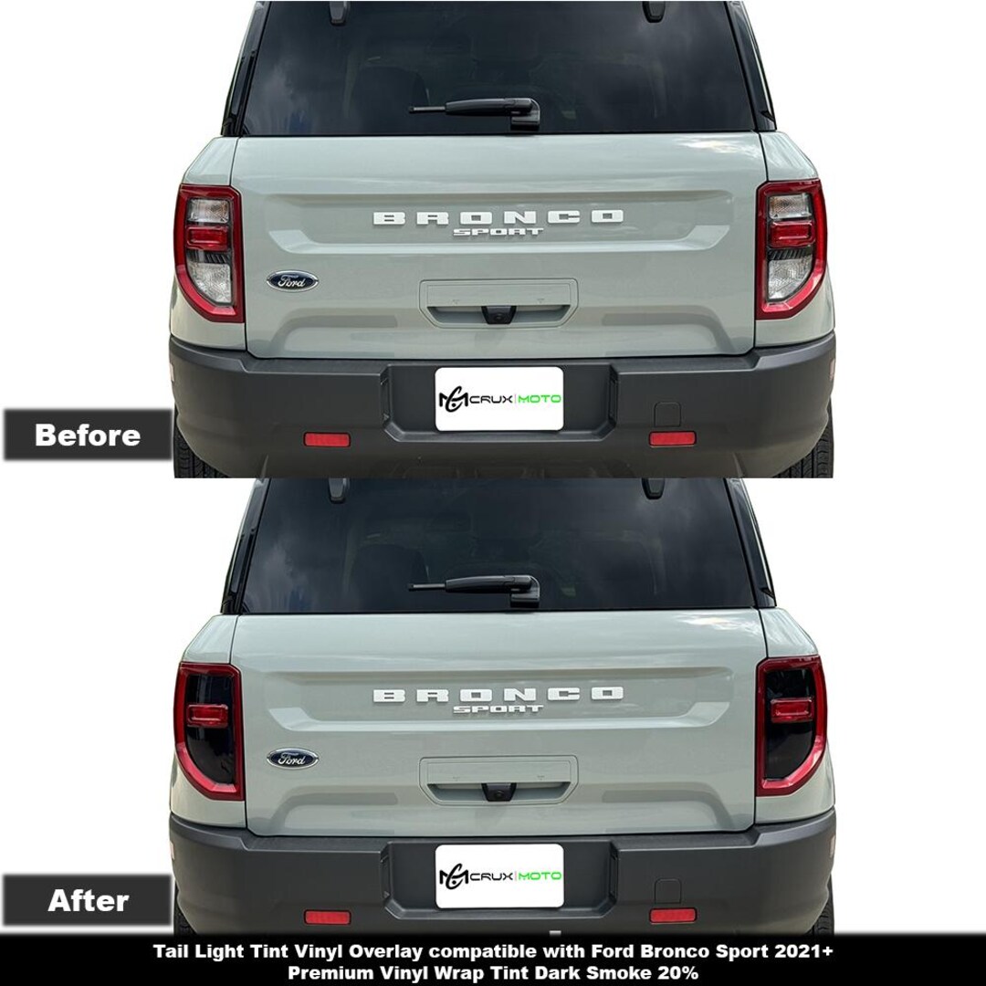 Crux Moto Tail Light Vinyl Tint Overlay Dark Smoke 20% Compatible With ...